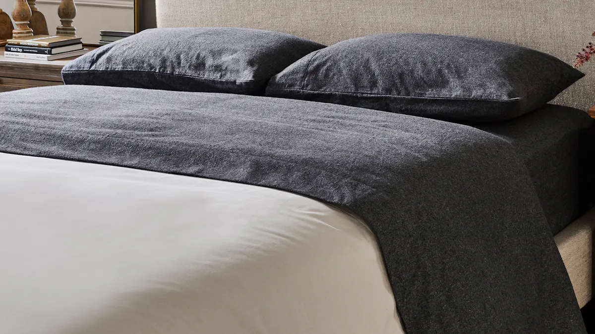 Luxury Flannel Sheet Set - Brushed for cozy softness | Saatva