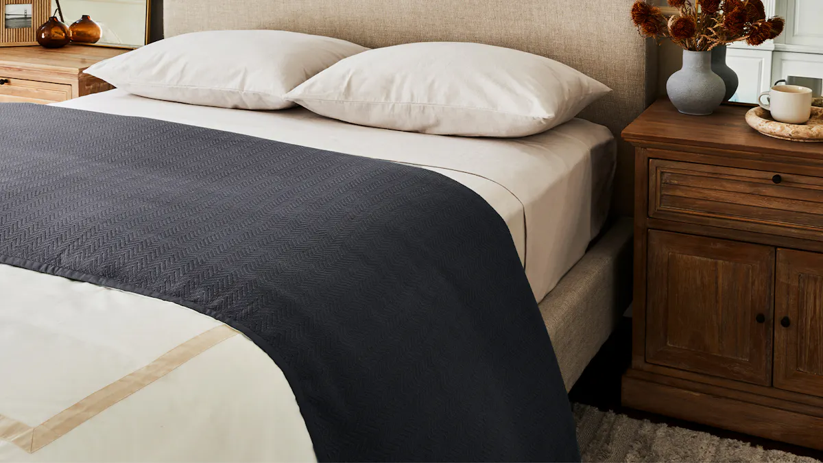 Herringbone Knit Blanket | Saatva
